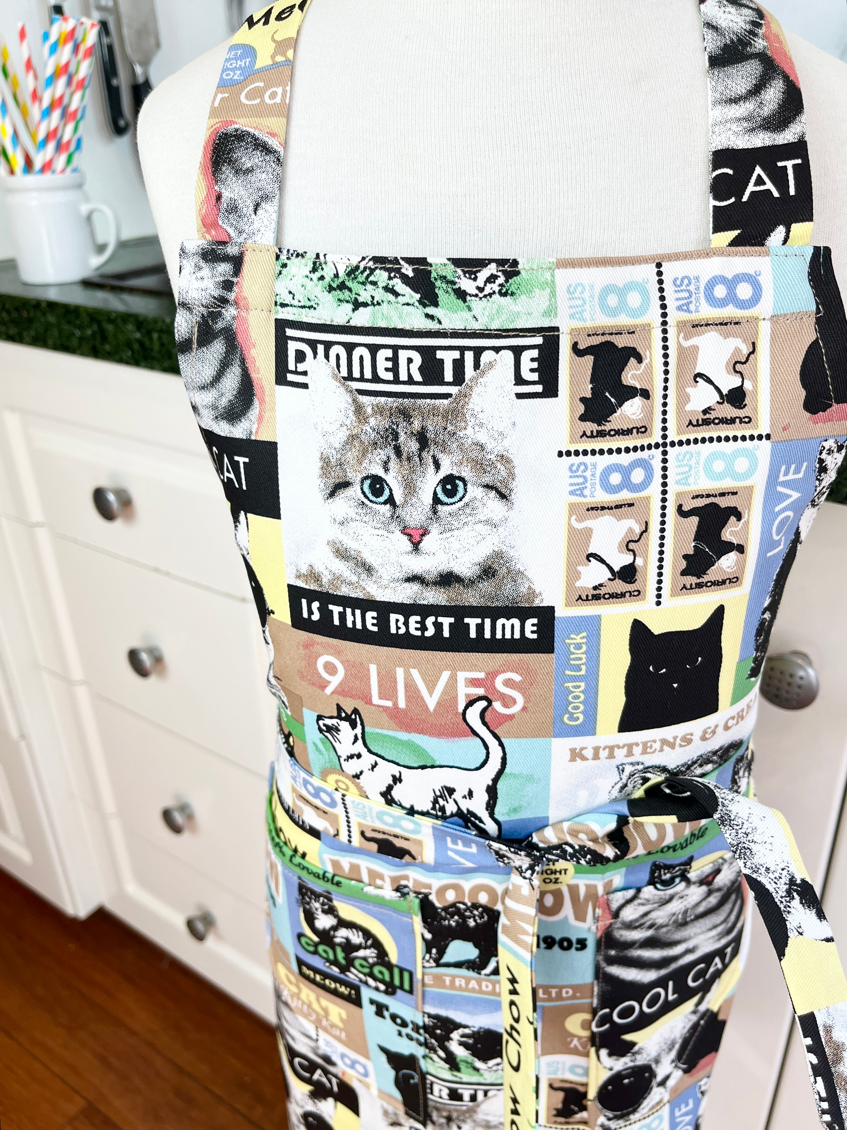 Kawaii Cat Apron for Your School Aged Kiddo – My Favourite Apron Co.