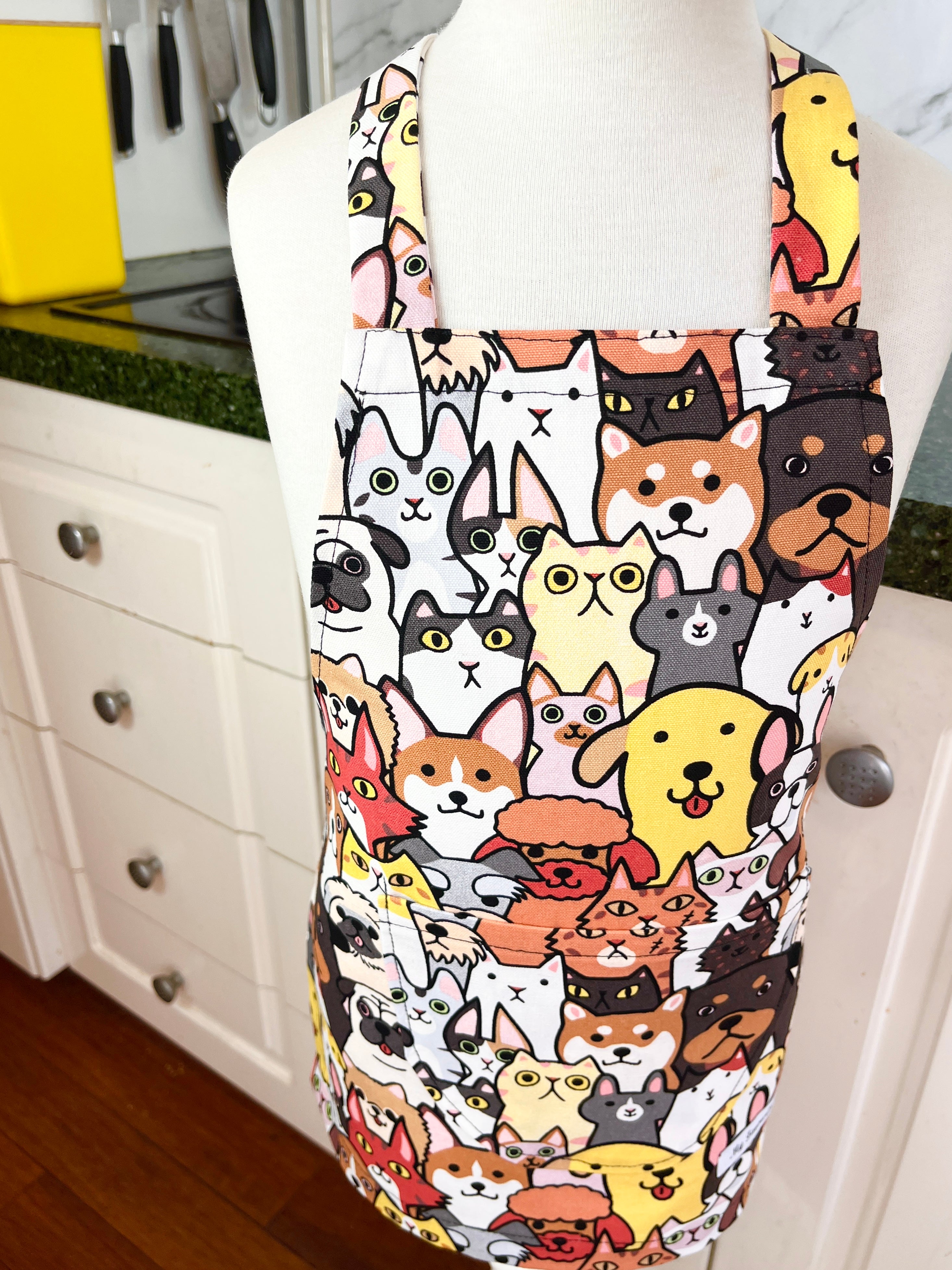 Toddler Sized Apron Covered with Fabulous Cats and Dogs – My Favourite ...